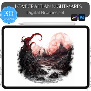 Lovecraftian Nightmares - Digital Brushes Set for Procreate and ...