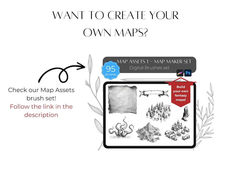 Fantasy Maps 1 - Digital Brushes Set for Procreate and Photoshop - Etsy