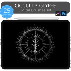 Occulta Glyphs - Digital Brushes Set for Procreate and Photoshop - Etsy