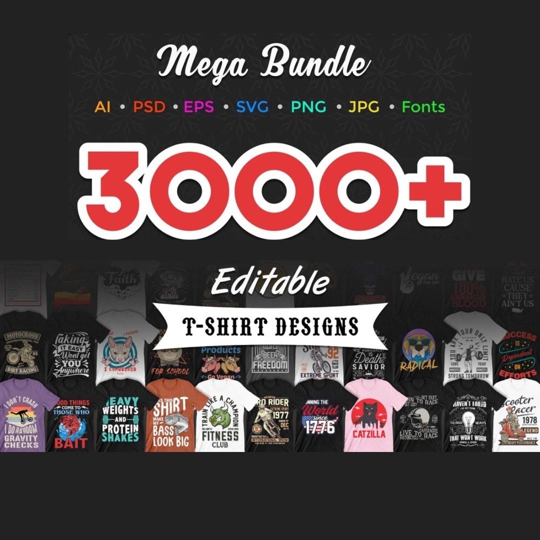 3000 Mega Svg Bundle, T-shirt Mega Bundle Svg, Valentine, Halloween ...
