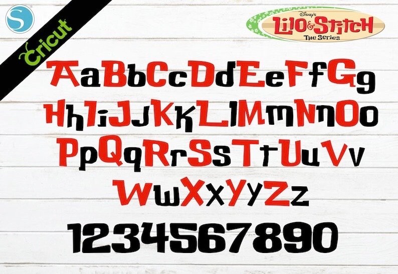 Lilo and Stitch Font SVG Lilo and Stitch Alphabet SVG Stitch TTF ...