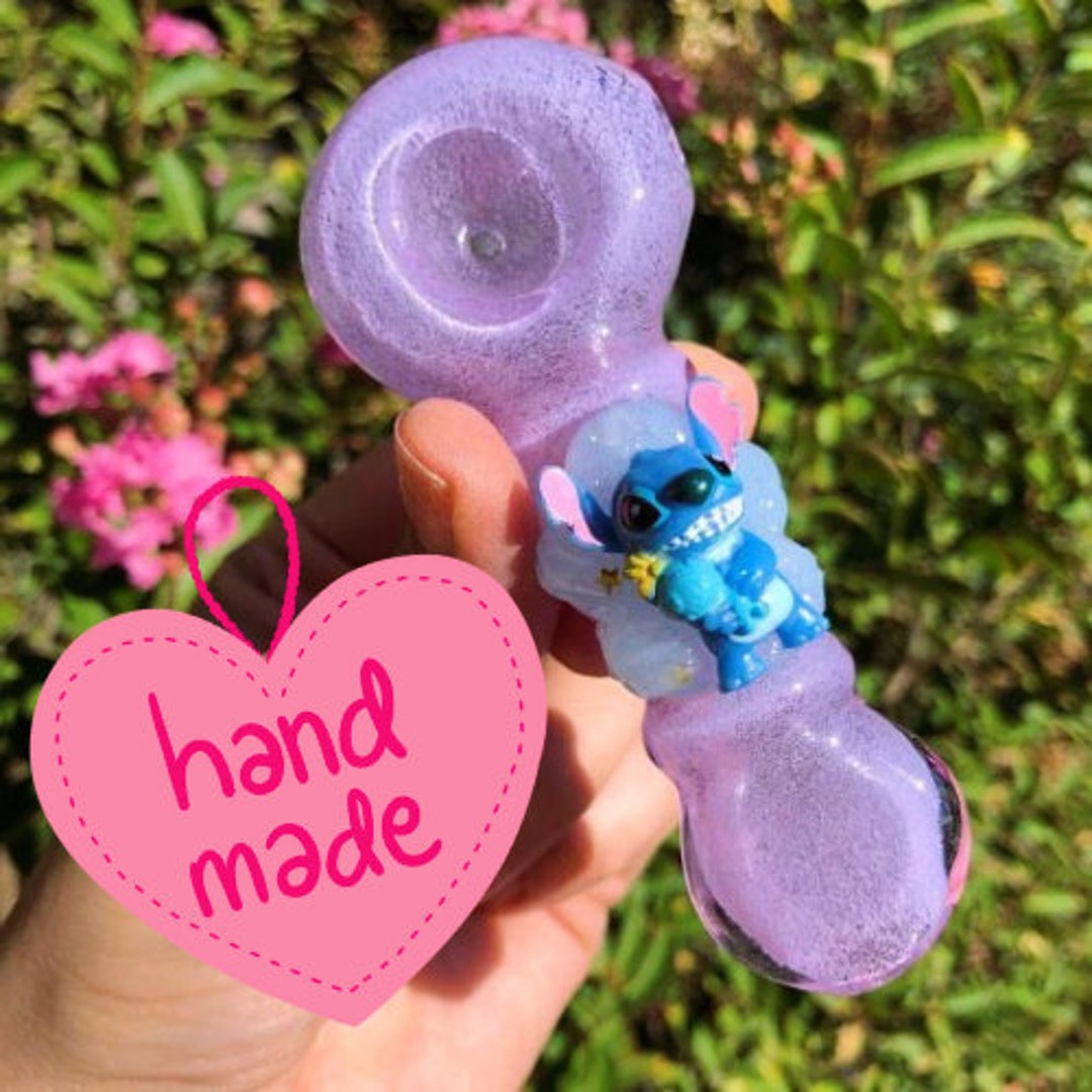 Glass Pipe Girly Stitch Lilo Ohana Smoking Accessories Cute - Etsy