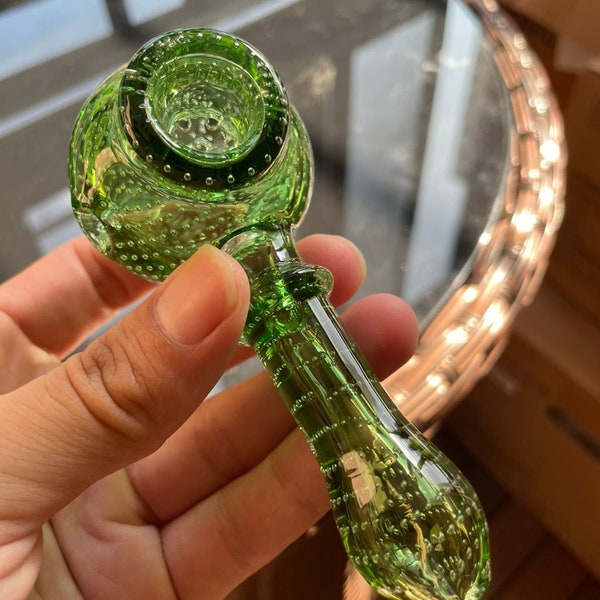 Green Glass Pipe - Etsy