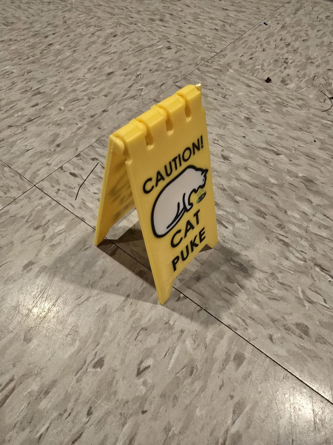 Caution! Cat Vomit Wet Floor Sign. Funny White Elephant Gift - Etsy
