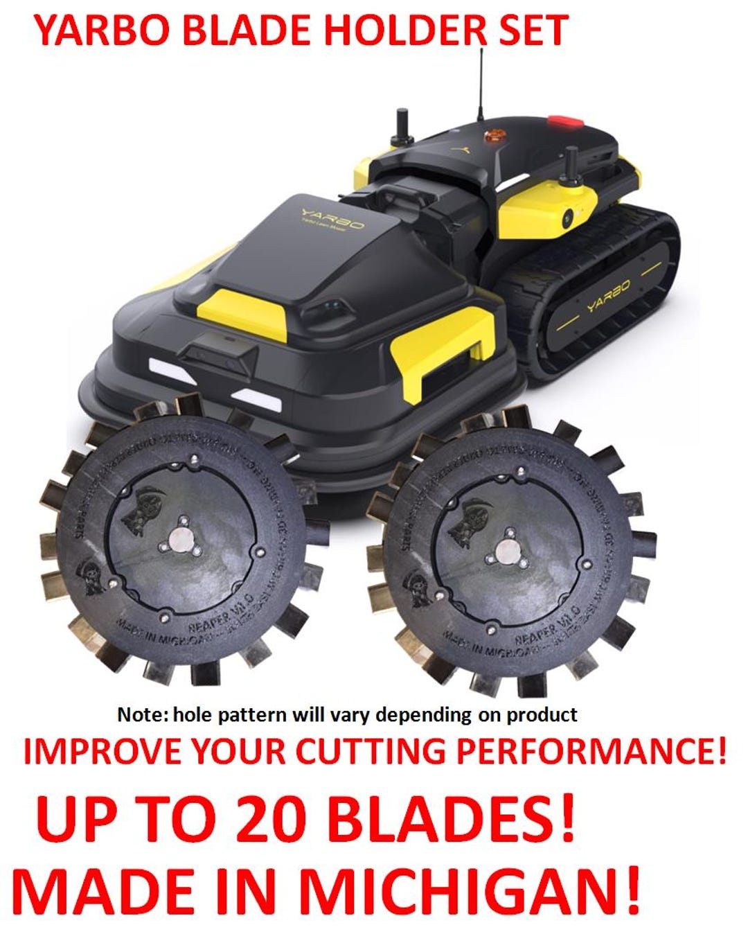 Cutting Discs With Blades Installed!- YARBO - up to 20 Blade ( 1x10 or ...
