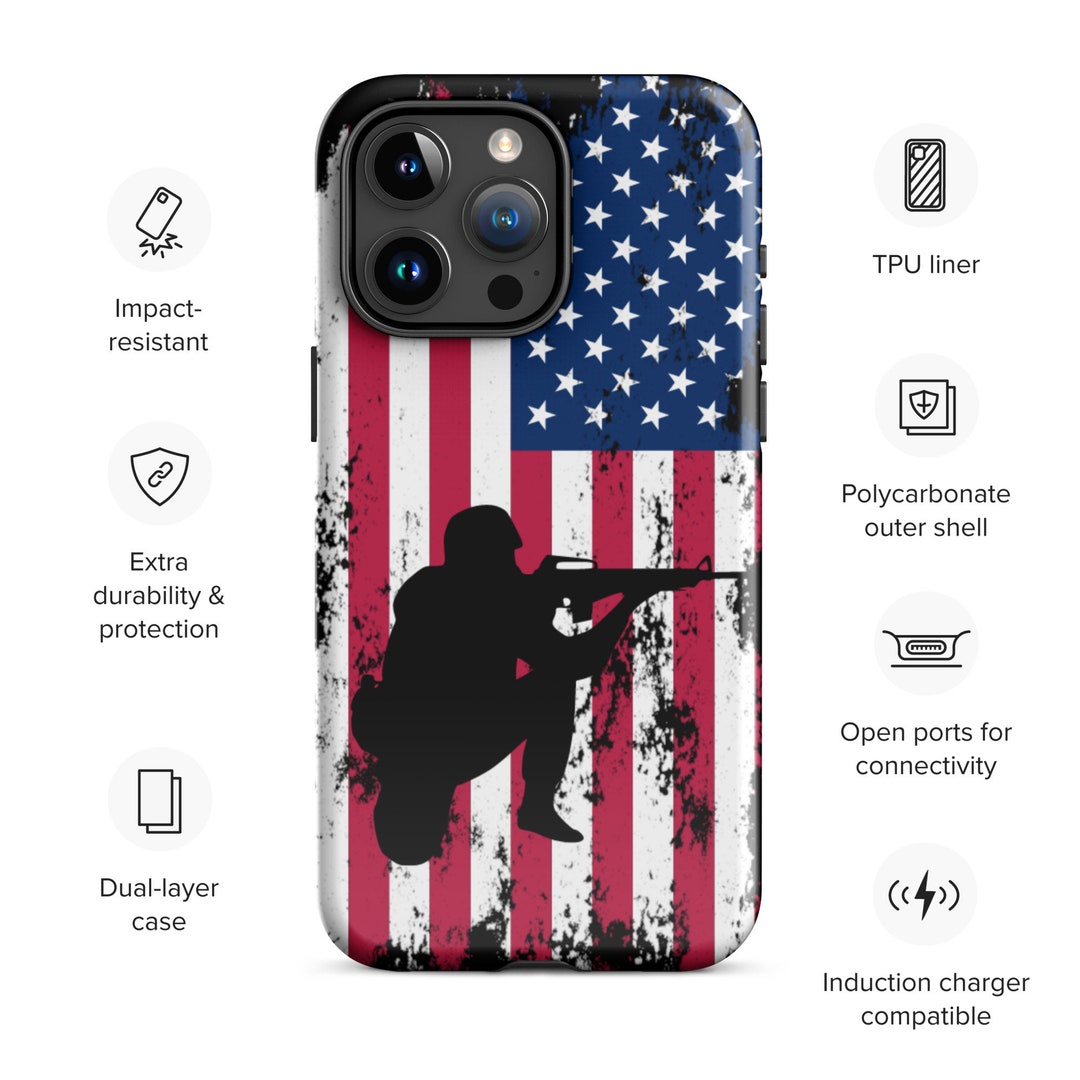 Single Soldier on American Flag Tough Case for Iphone® - Etsy