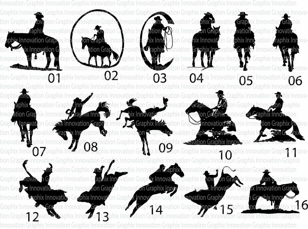 Rodeo Cowboy Vinyl Decals - Truck, Car, Laptop Stickers - Etsy