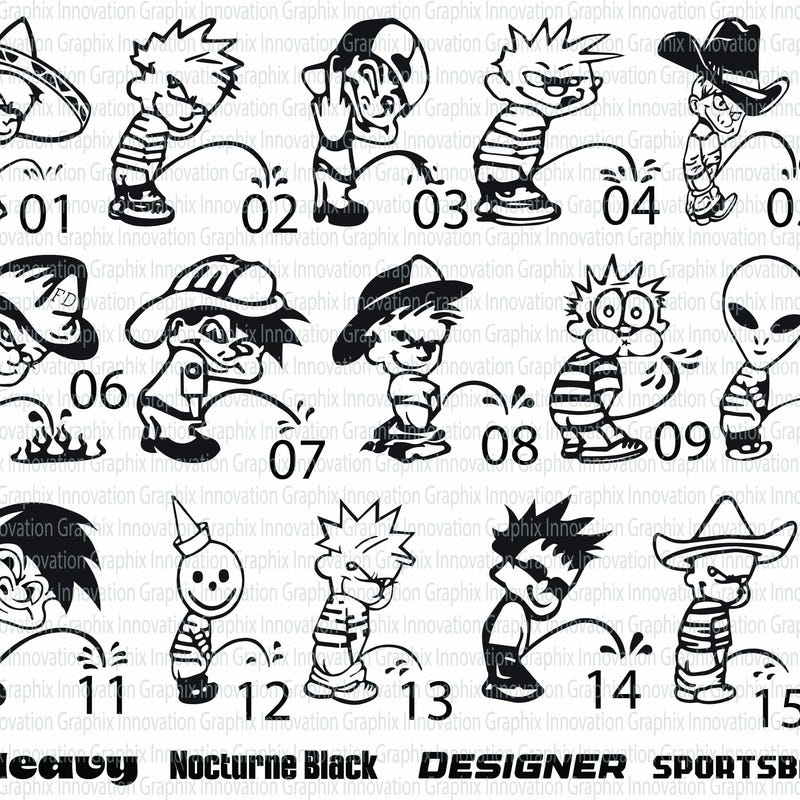 Calvin Pee on Decal - Etsy