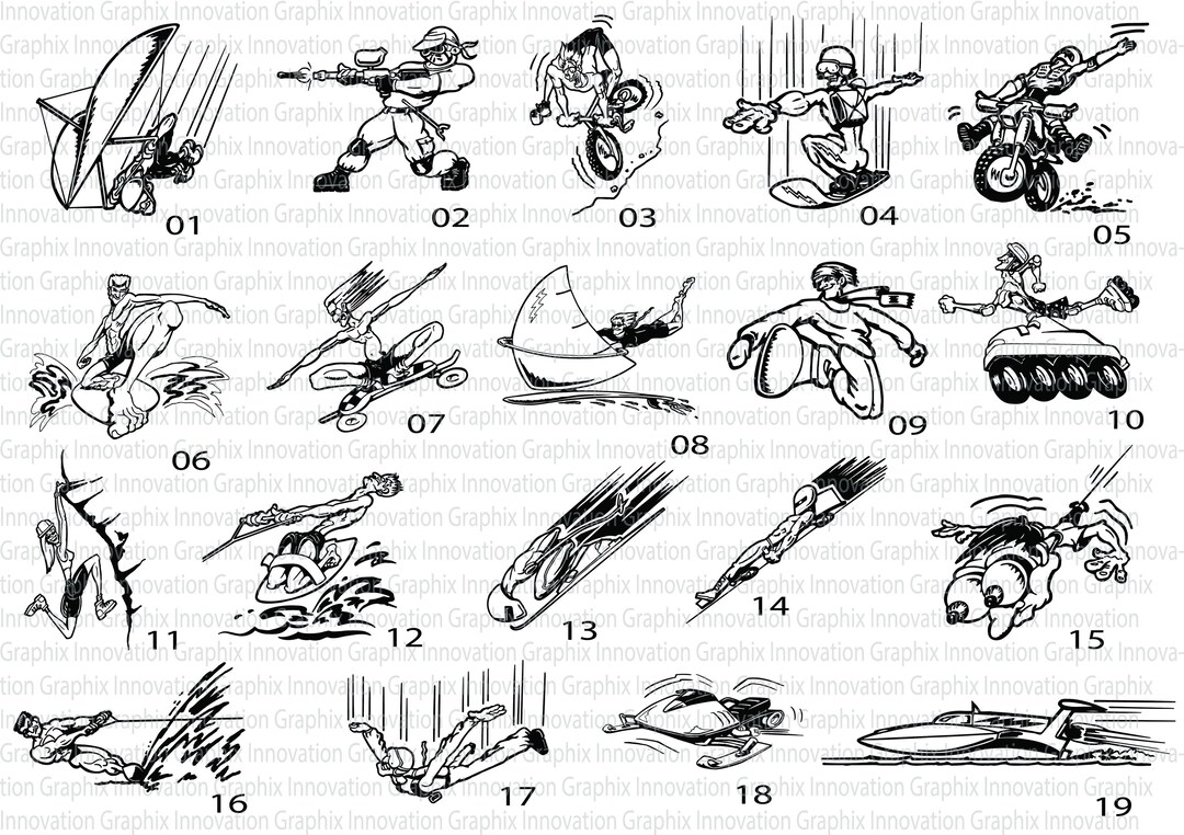 Extreme Sports Decal – Oracal 7-year Outdoor Vinyl Sticker (waterproof ...