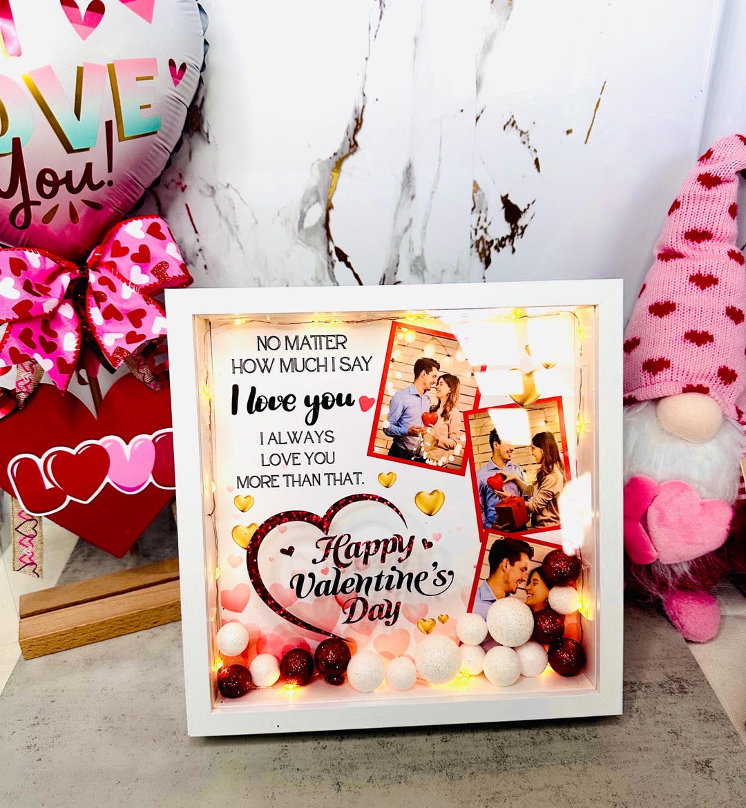 Personalized Photo LED Shadow Box – Valentine's Day Gift - Etsy