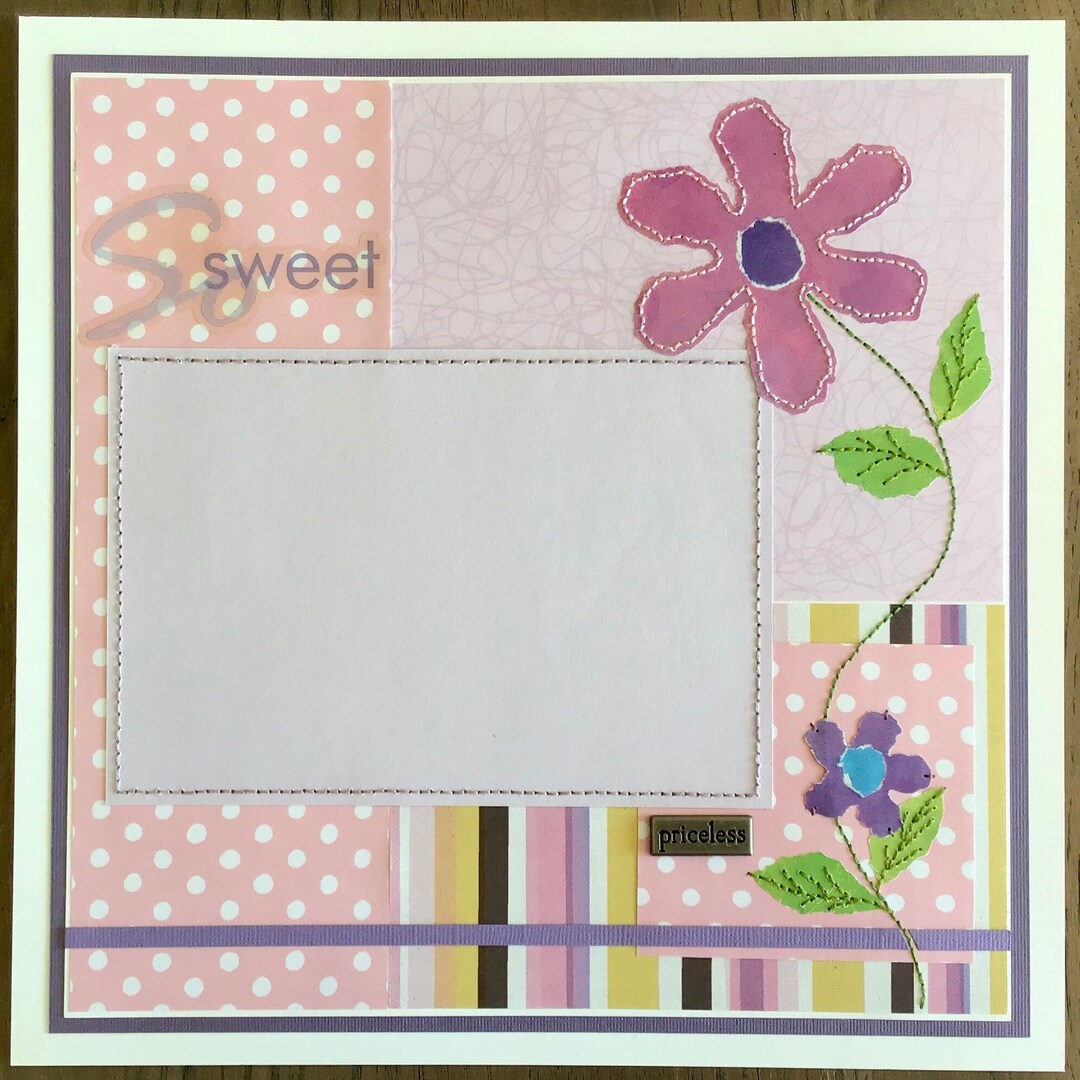 Handcrafted Scrapbook Photo Frame Layout 10”x10” - Theme : so Sweet - Etsy