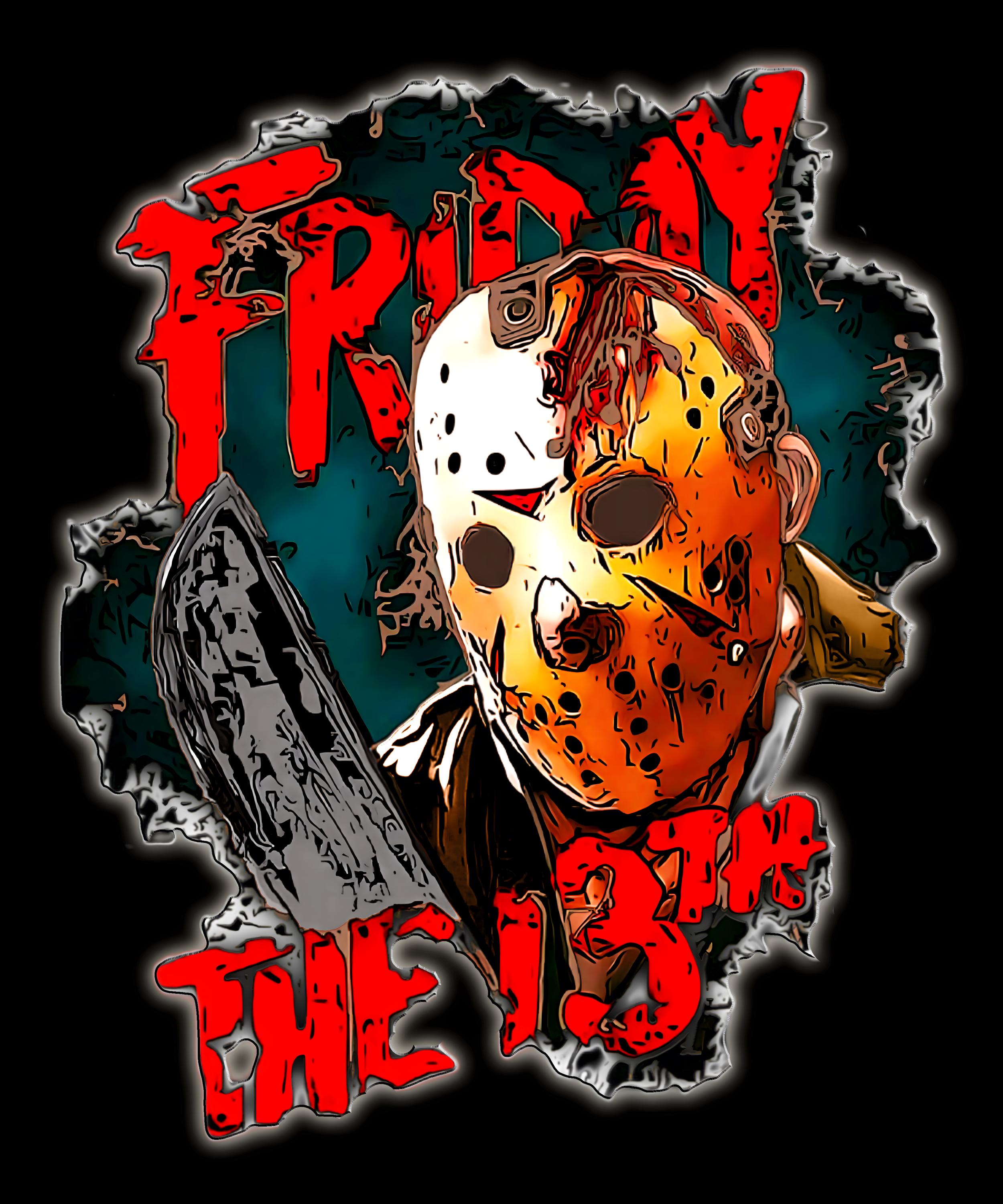 Horror Icons - Friday the 13th "no Background" T-shirt Print - 2 PNG ...