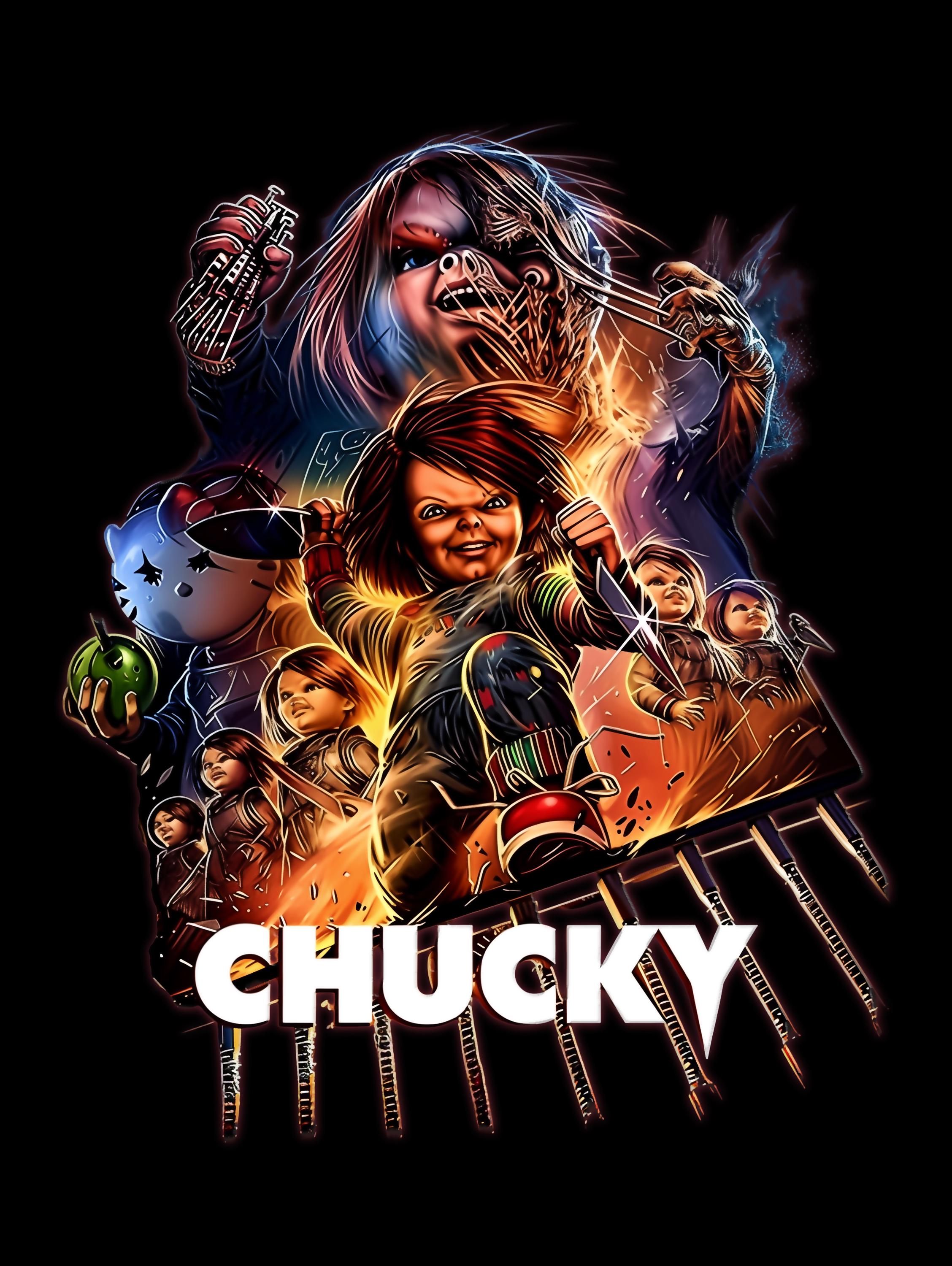 80's Horror Icons - Chucky / Childs Play - "no Background" T-shirt ...