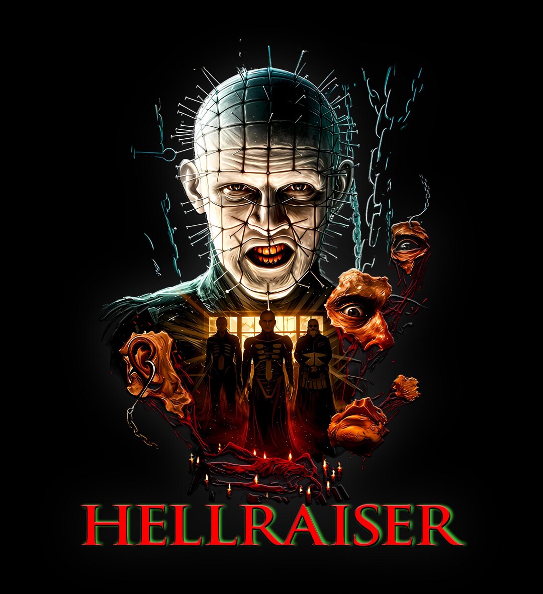 Hellraiser - Great for T-shirts, Tumblers Etc. - 2 PNG, 2 PDF Digital Downloads - 2 Image ...
