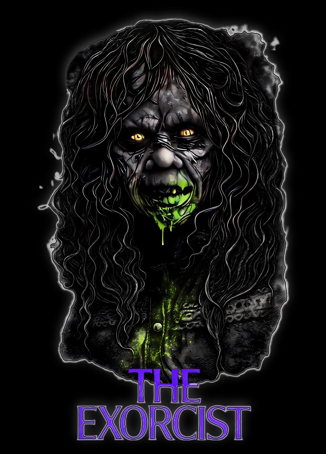 Horror Icons - the Exorcist - No Background T-shirt Image - Made With T ...