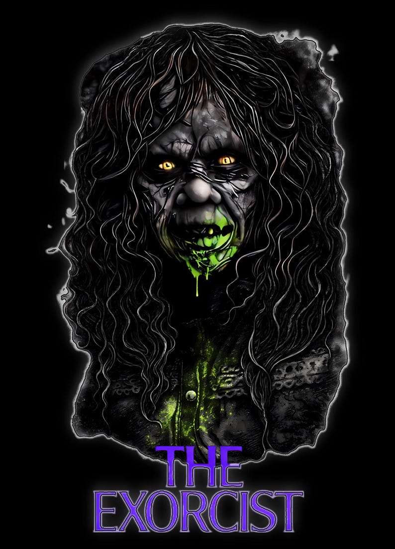 Horror Icons - the Exorcist - No Background T-shirt Image - Made With T ...