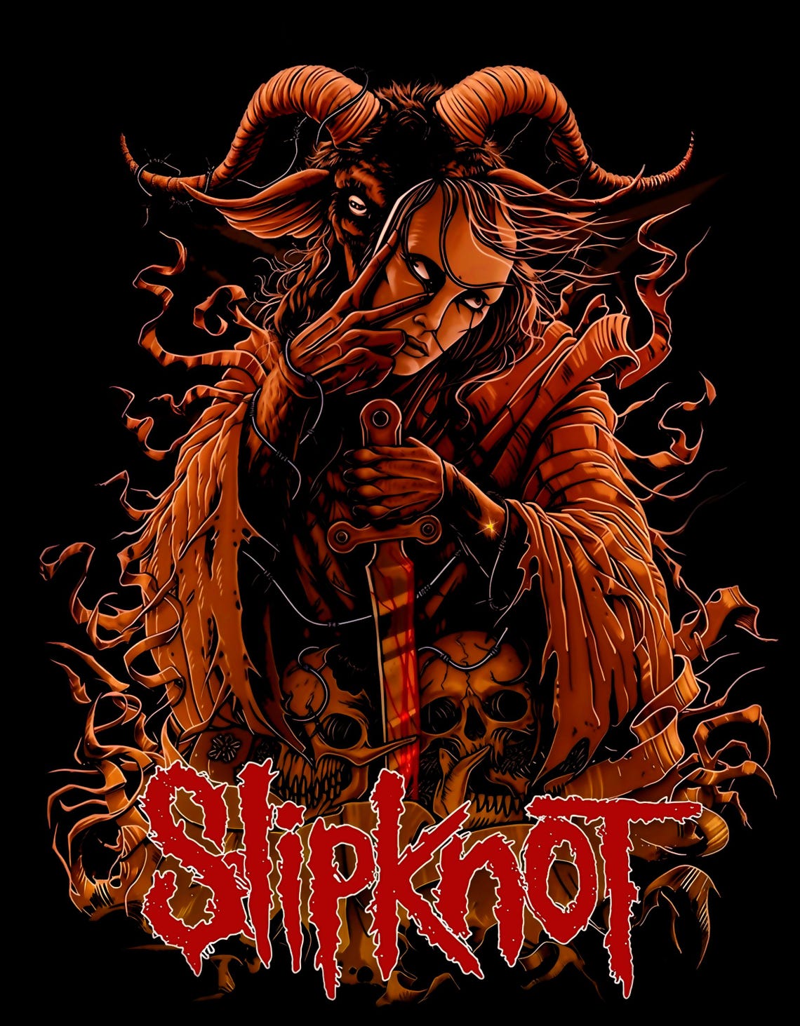 New! Metal Icons - Slipknot - T-shirt Art Print - 3 PNG Digital ...