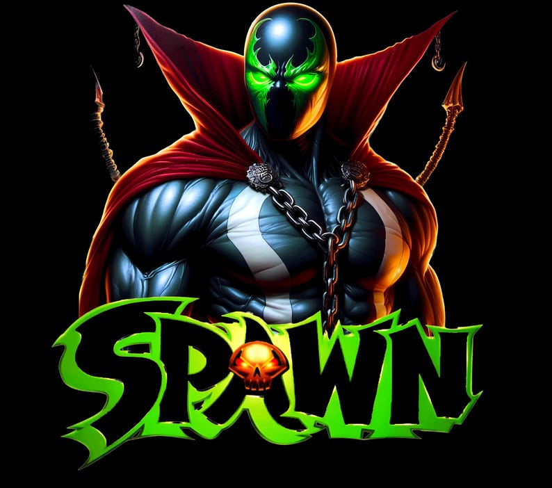 Spawn - "Sin fondo" - Perfecto para camisetas y vasos - 1 PDF, 2 descargas digitales PNG ...