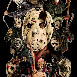 Jason Voorhees - "no Background Art Image" - 3 PNG Digital Downloads ...