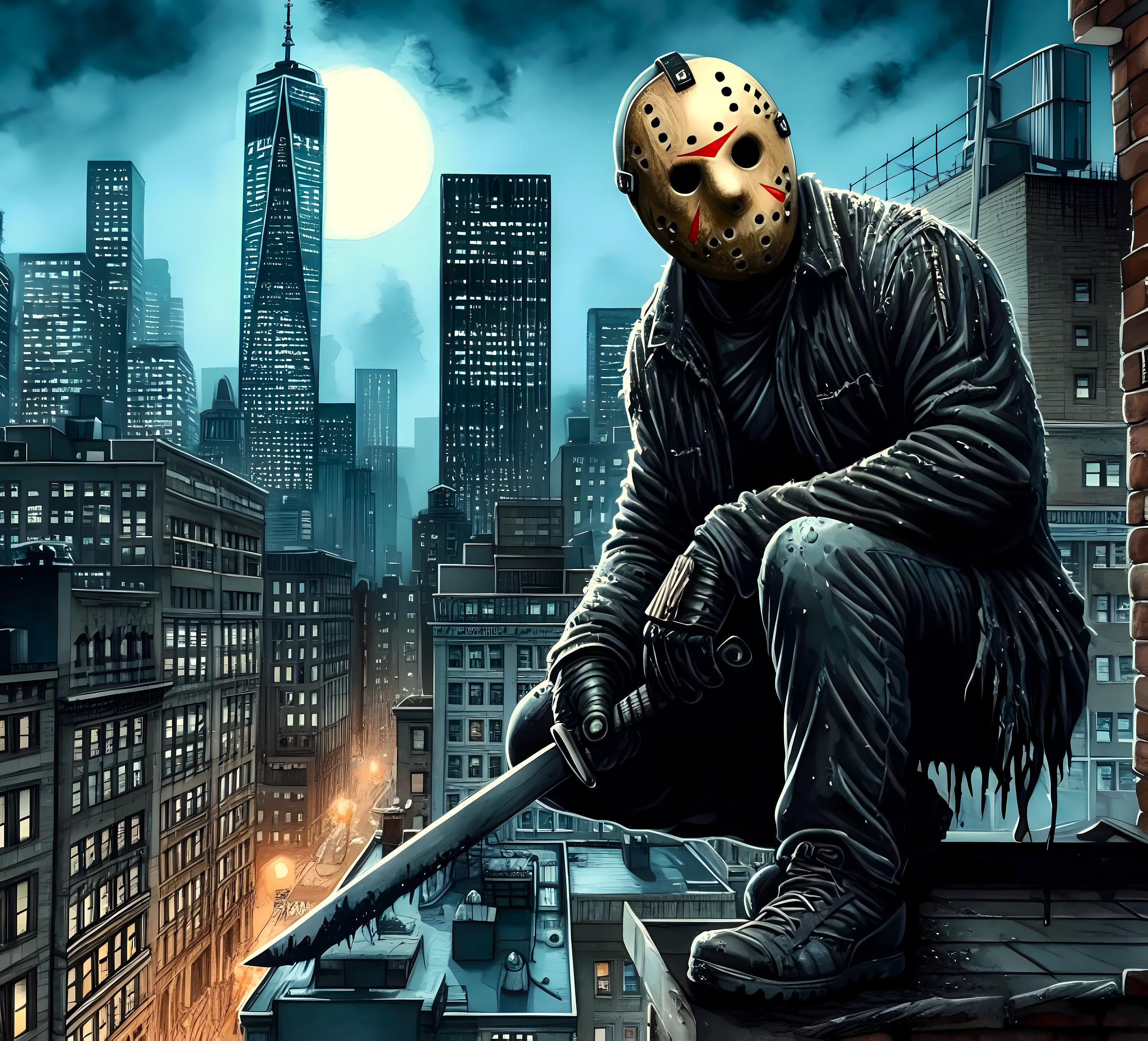 Jason Voorhees the Anti Hero 1 & 2. Perfect Quality for 20x20inch ...
