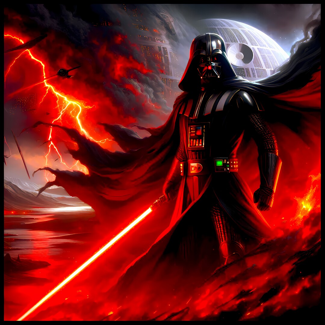 Super Villian Portrait Darth Vader. 1 PDF, 2 Pngs ALL Digital Downloads ...