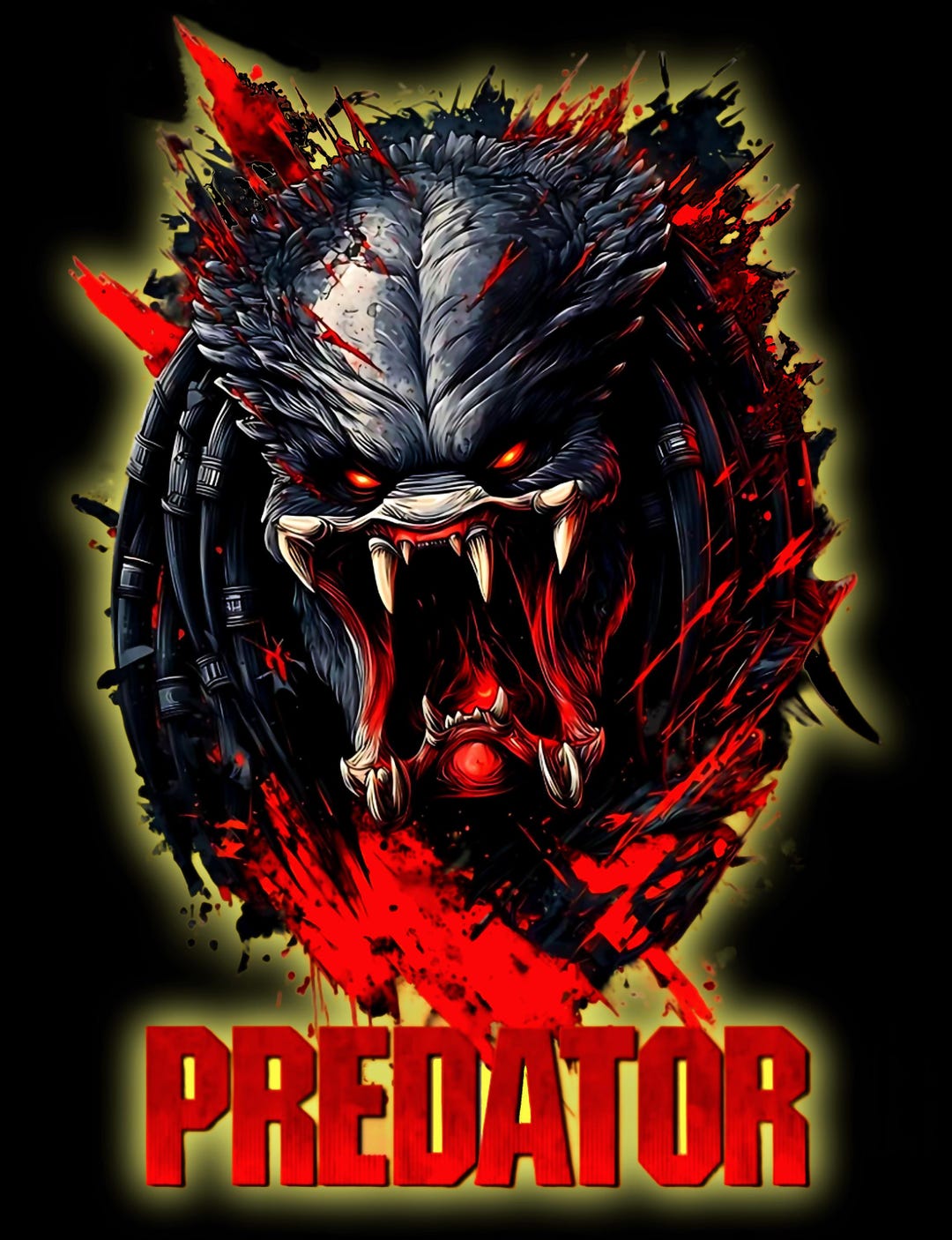 Sci-Fi Icons - "Predator" - Keine Hintergrund-T-Shirt-Kunst - Bitte ...