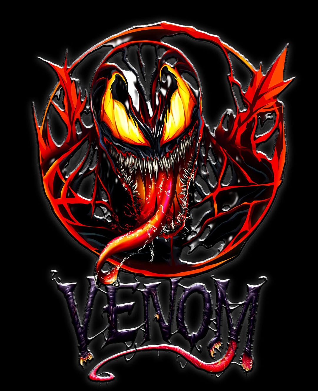 Marvel Icons Venom Simple No Background T-shirt Art Image Read ...