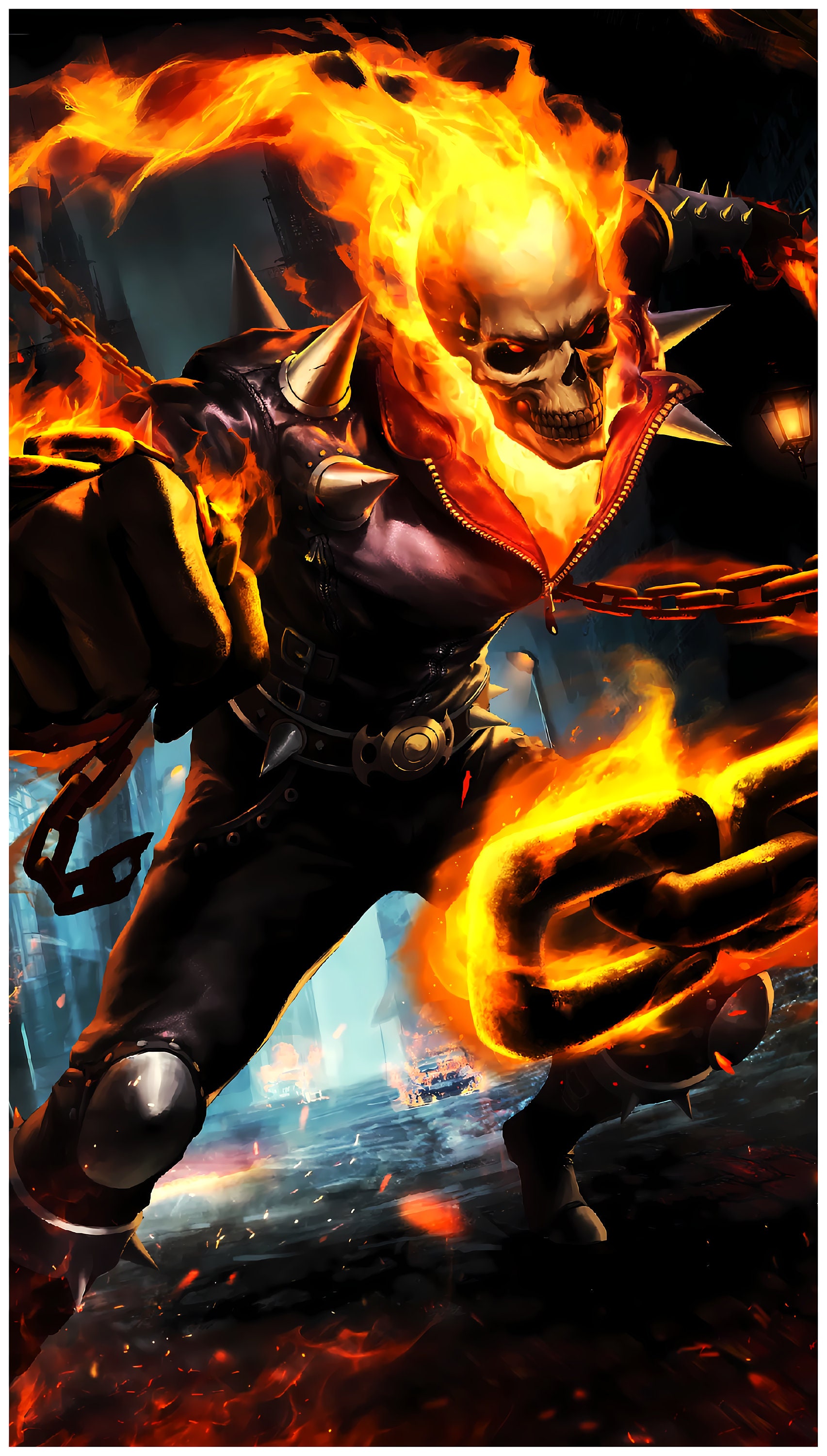 Ghost Rider Comic Style Poster 9100x16000 Pixels 32bit 300DPI. 1 PDF ...