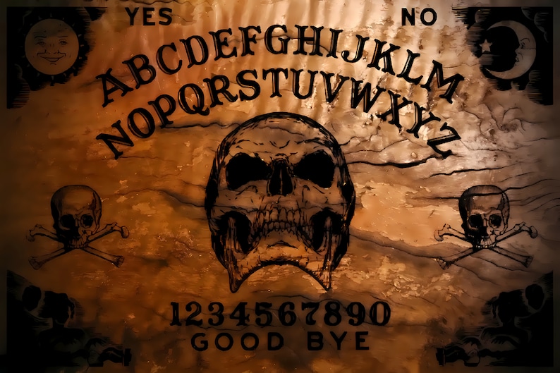 Skull Ouija Board / Spirit Board - 2 Versions of Board in 1 PDF Digital ...