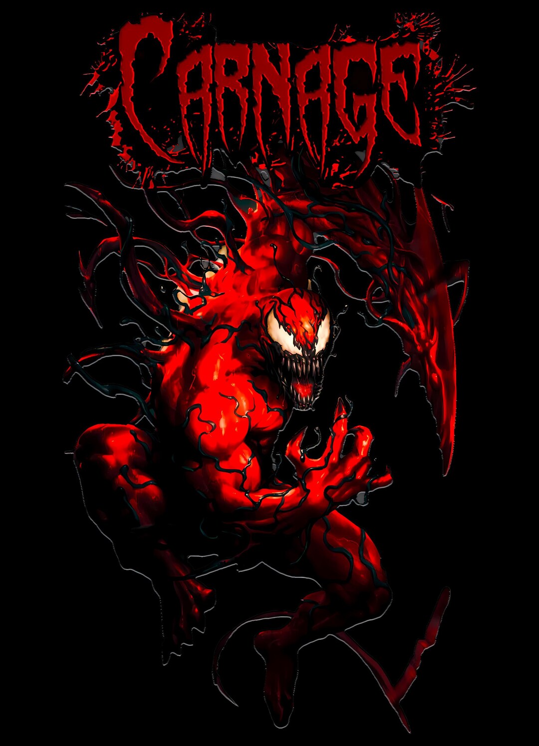 Marvel Icons - Carnage - No Background T-shirt Print - 2 PNG Digital ...