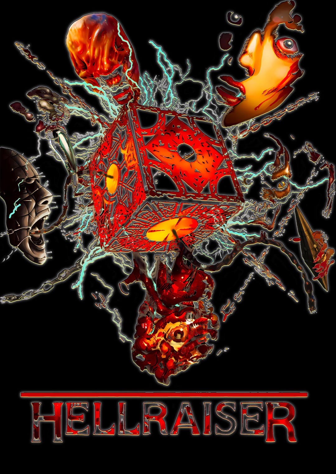 NEW! Hellraiser "no Background T-shirt Art Collage" -this Image is ...