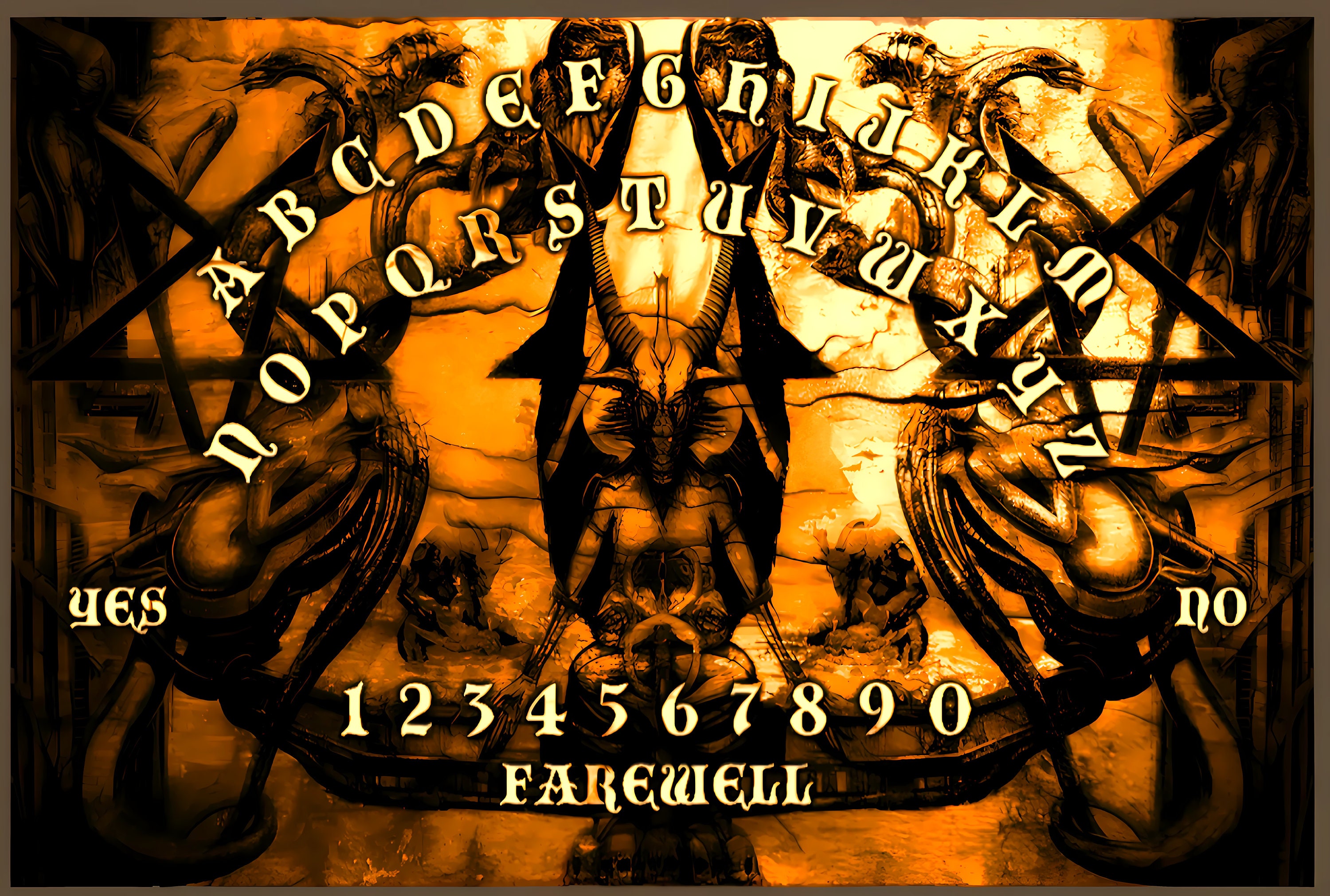 Demon Board With Matching Planchette. 1 PDF With ALL Images Seen Below ...