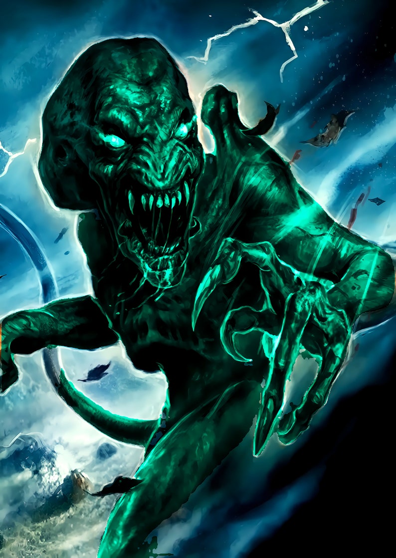 Horror Icons PUMPKINHEAD 3D Golden God, Cyan Nightstalker, Return of ...