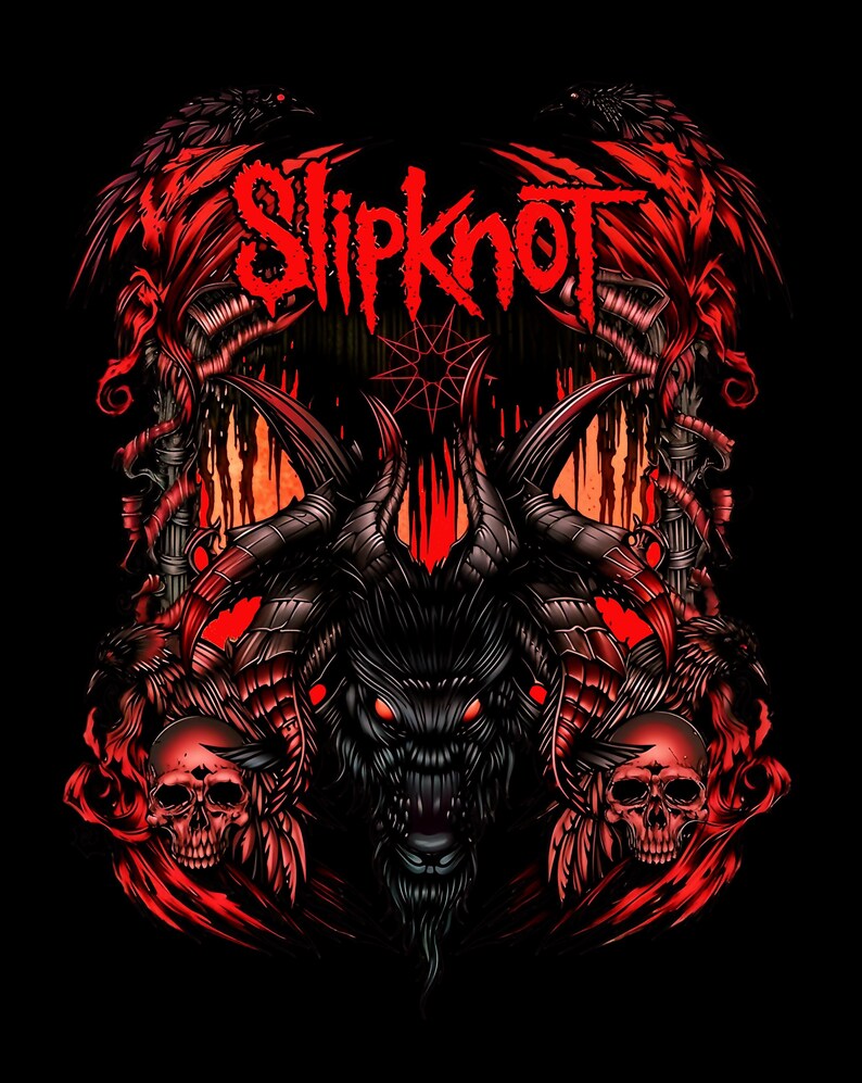 New! Metal Icons - Slipknot - T-shirt Art Print - 3 PNG Digital ...