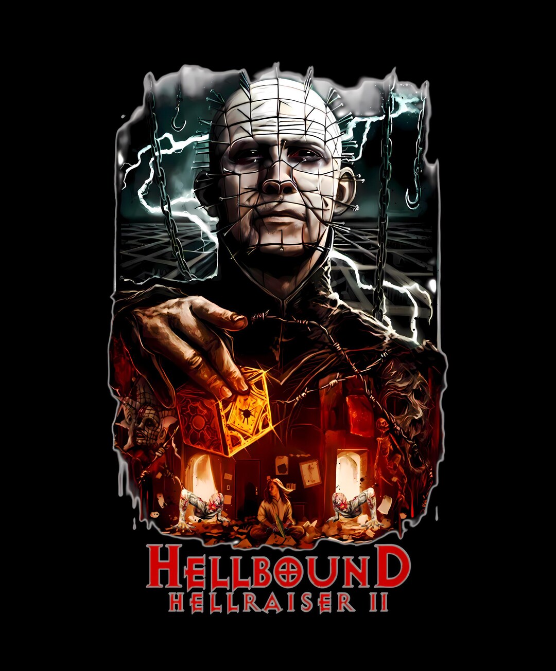 Hellbound Hellraiser 2 no Backgrounds 3 Variations of the Same Image Great for Custom T-shirts 3 ...