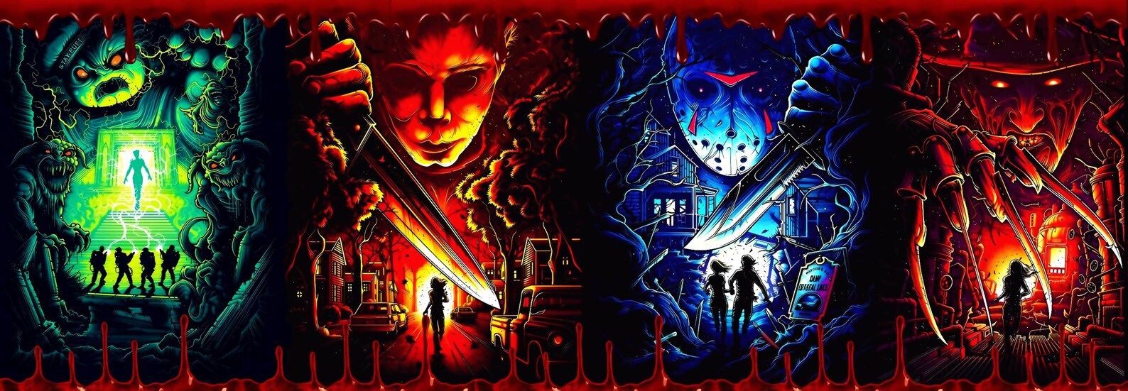 Horror Icons - "titans of Terror" - Custom Tumbler Art Wrap Images - 5 ...