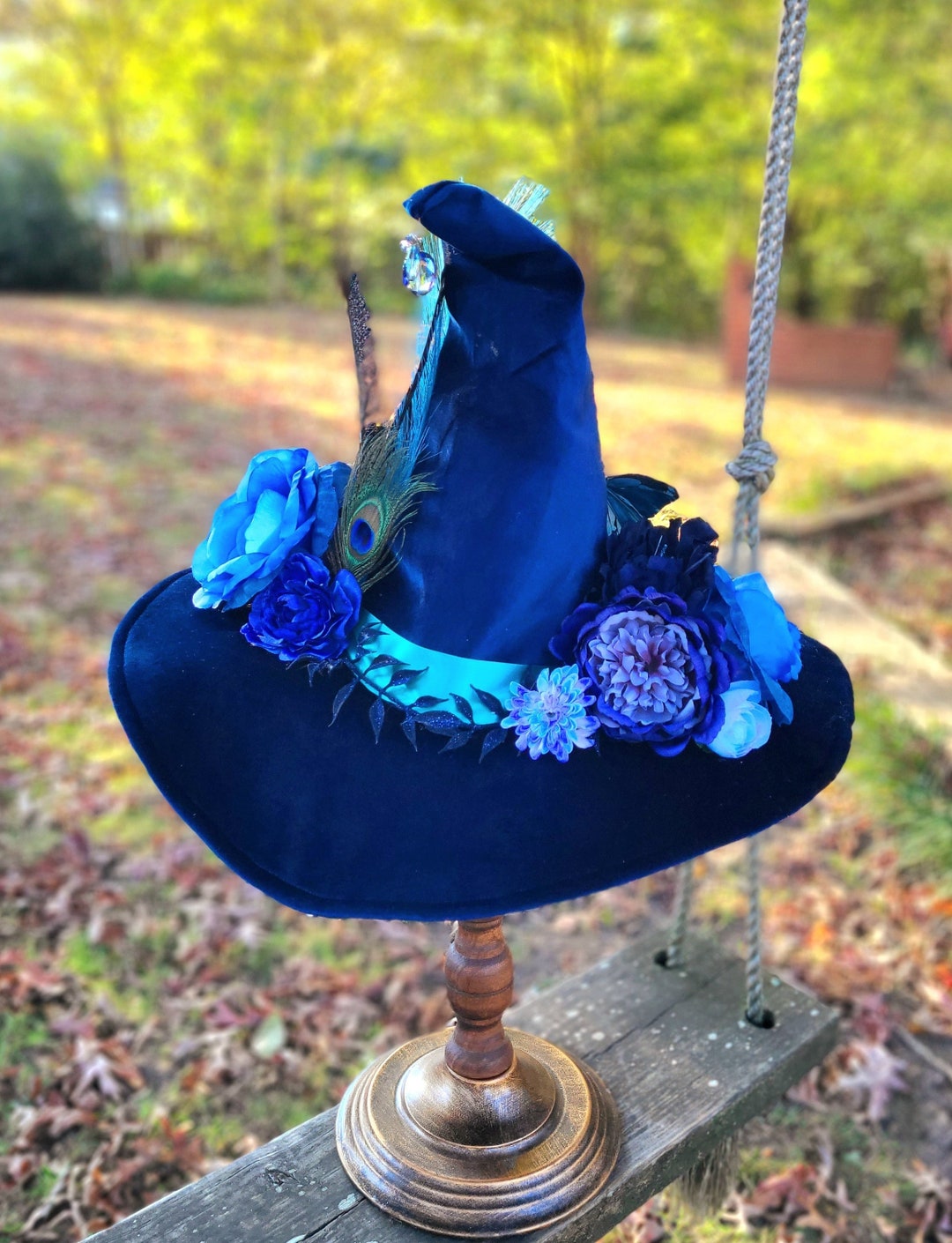 The Blue Moon Witch - Witch Hat, One of a Kind, Hand-made - Etsy