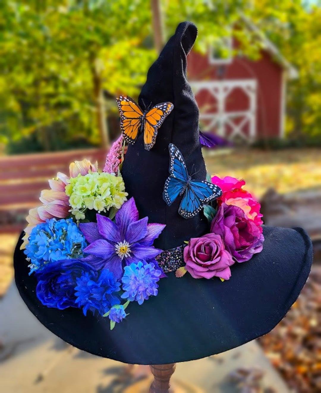 The Rainbow Witch - Witch Hat, Wizard Hat, One of a Kind, Hand-made - Etsy