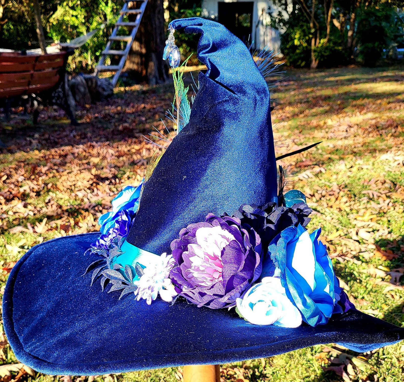 The Blue Moon Witch - Witch Hat, One of a Kind, Hand-made - Etsy