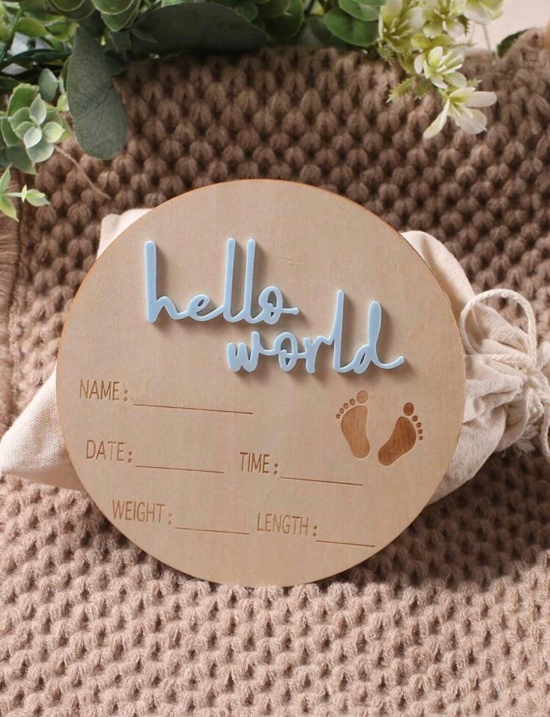 Baby Welcome Sign, Baby Wooden Sign, Newborn Sign, New Baby Gift, Baby ...