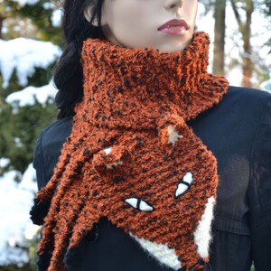 Red Fox Scarf/fox Collar/boucla/neck Gaiter/scarf Clothing Accessory ...