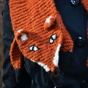 Red Fox Scarf/fox Collar/mohair Neck Gaiter/scarf Clothing Accessory ...