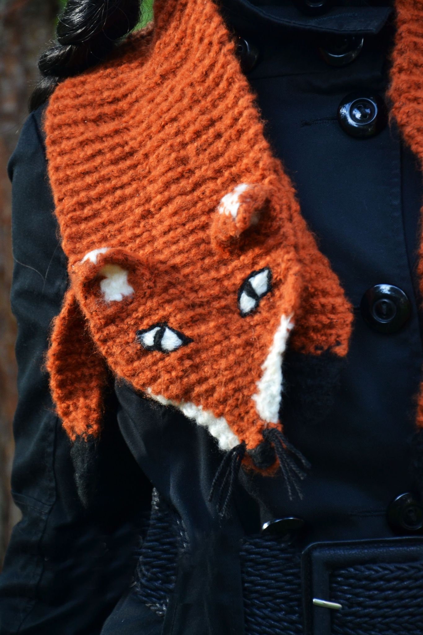 Red Fox Scarf/fox Collar/mohair Neck Gaiter/scarf Clothing Accessory ...