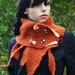 Red Fox Scarf/fox Collar/mohair Neck Gaiter/scarf Clothing Accessory ...