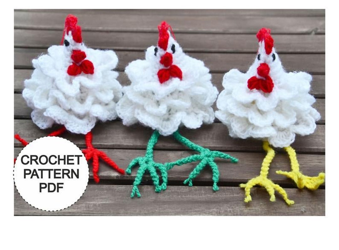 Chicken Pattern/egg Warmer/crochet Hen/chanterelles Pattern/decoration ...