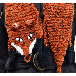 Red Fox Scarf/fox Collar/boucla/neck Gaiter/scarf Clothing Accessory ...
