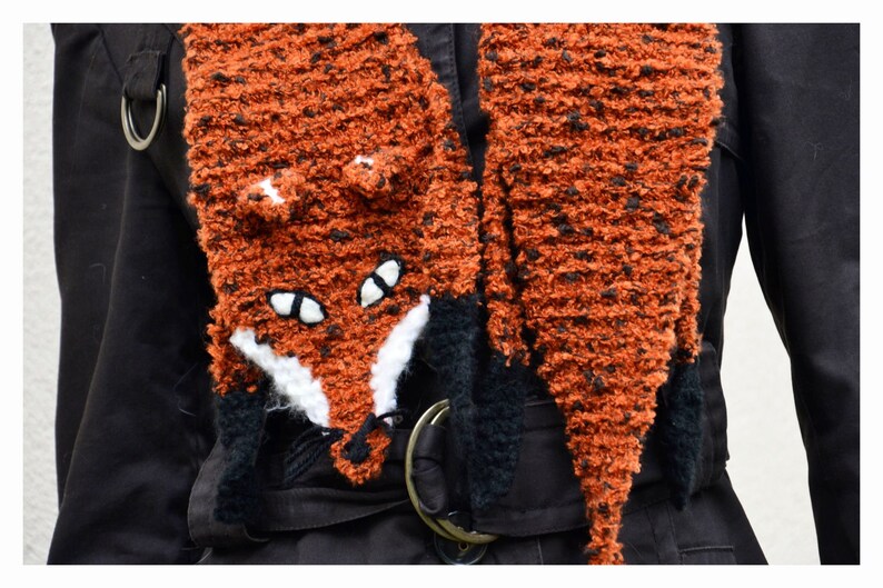 Red Fox Scarf/fox Collar/boucla/neck Gaiter/scarf Clothing Accessory ...