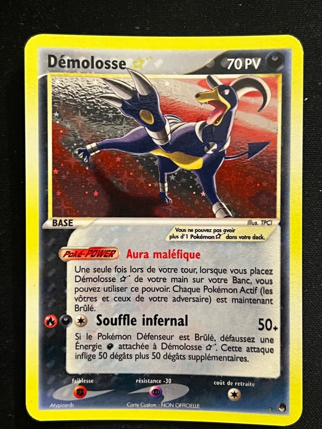 Custom Pokémon Card Star Houndoom gold Star Houndoom Custom Card - Etsy