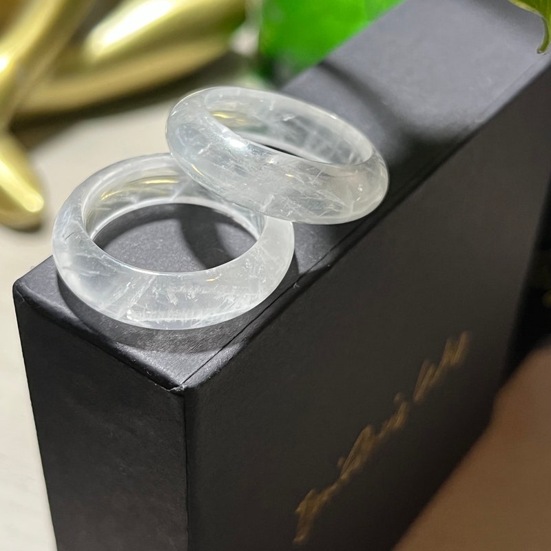 Clear Carved Ring - Etsy