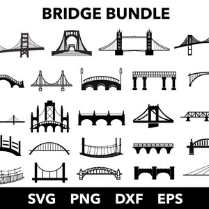 Bridge Svg Bundle, Bridge Png, Wooden Bridges Clipart SVG, Path Dxf ...